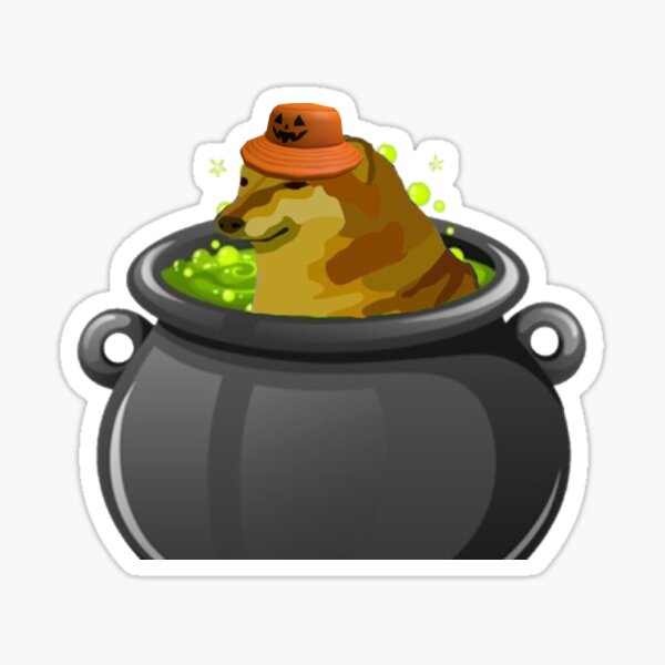 "Spooky cheems" Sticker for Sale by Kalemrman | Redbubble