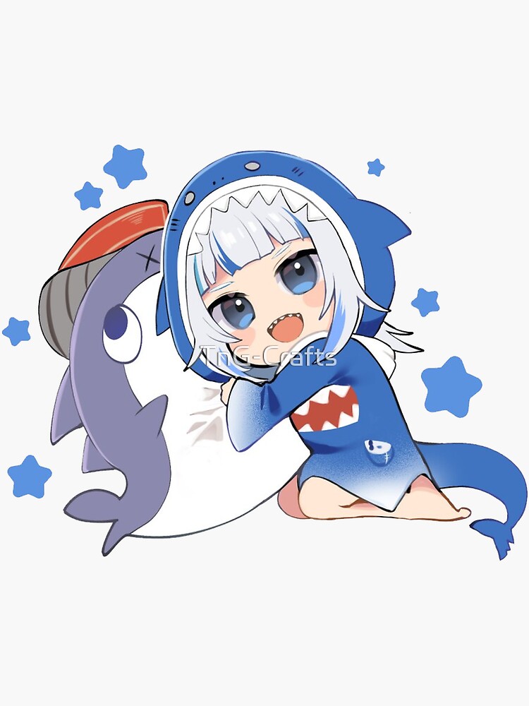 "Gura and Bloop" Sticker for Sale by TnG-Crafts | Redbubble