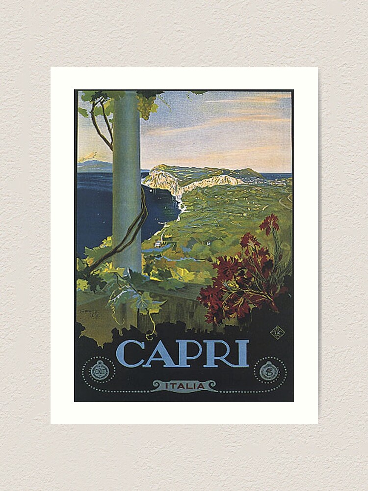 "Vintage Travel Poster: Capri, Italy" Art Print by donatepurple | Redbubble