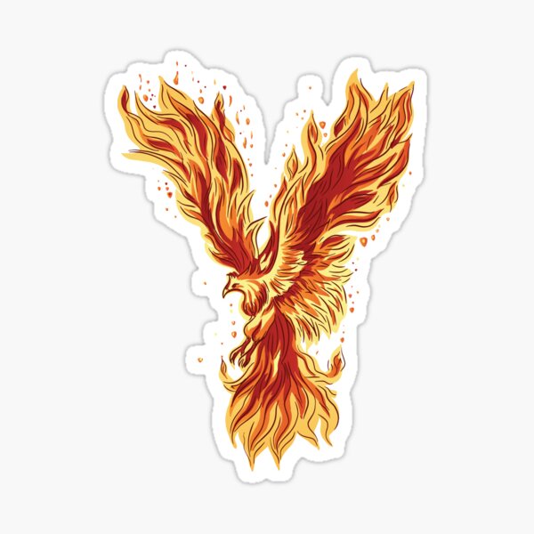"Phoenix Bird" Sticker for Sale by Rotbart | Redbubble