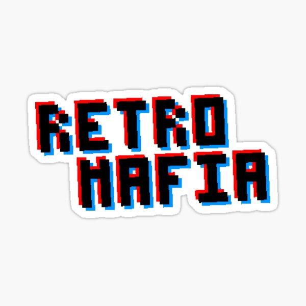 "Simple Pixel Words "Retro Mafia"" Sticker for Sale by RetroMafiaIce ...