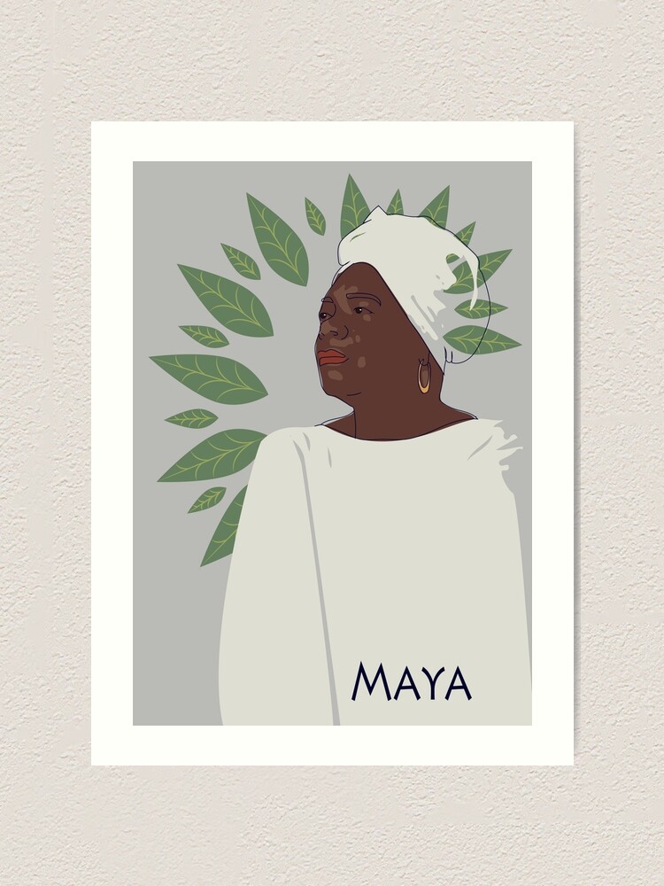 "Maya Angelou Johnson print, wall art, Literary Poster, Writer Gift ...