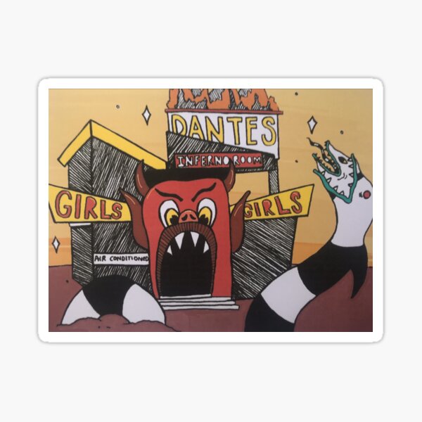 "Dante’s inferno room" Sticker by fantasyandstuff | Redbubble