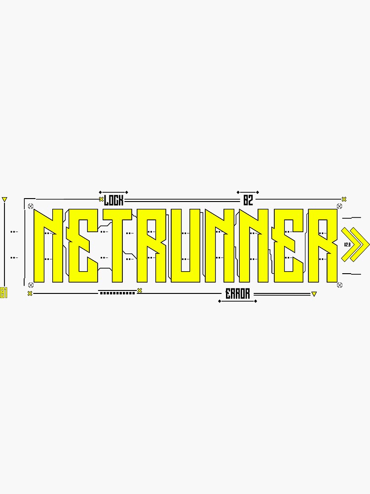 "NetRunner-Cyberpunk" Sticker for Sale by DamageClothing | Redbubble