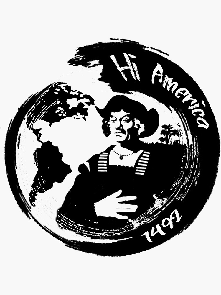 "Christopher Columbus" Sticker by NOURLANDART | Redbubble