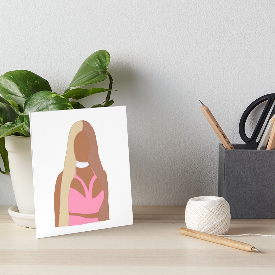 "nicki minaj outline" Art Board Print for Sale by kawaii-customs ...