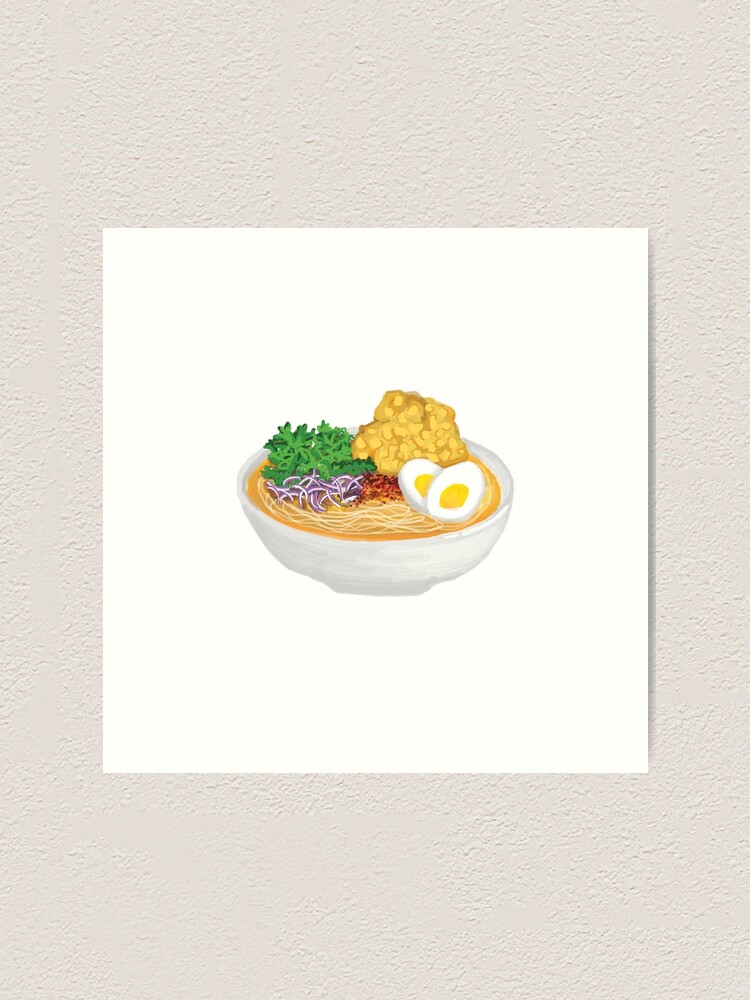 "burmese food - mohinga" Art Print for Sale by kyips | Redbubble
