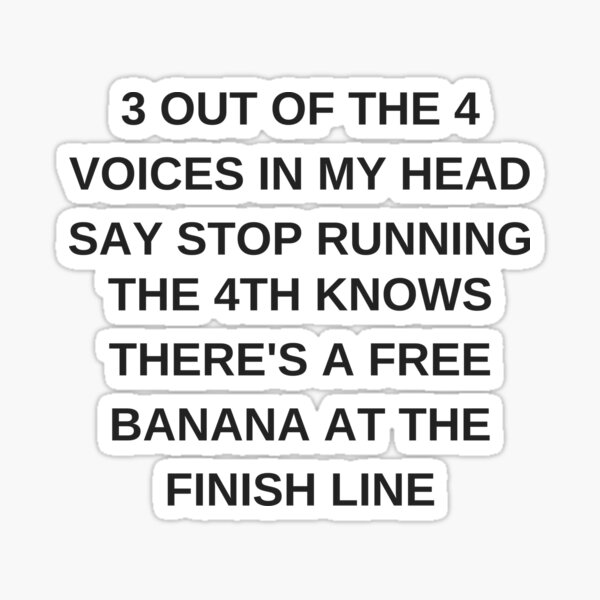 "Funny Running Design for Runners and Running Races" Sticker for Sale ...