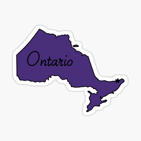 "Ontario Canadian province" Sticker for Sale by BaileyDArt | Redbubble