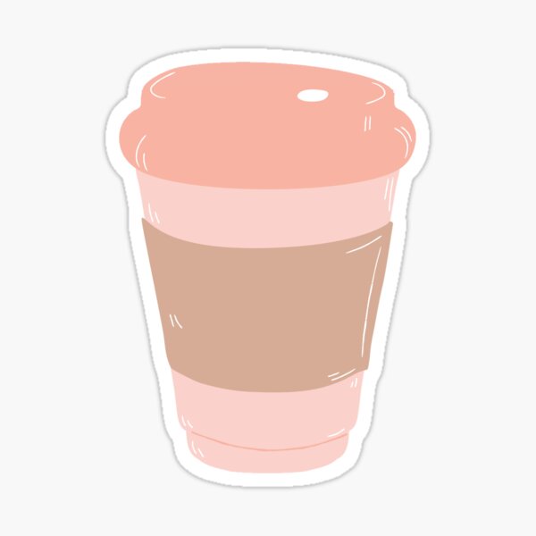"Coffee Pink and Brown" Sticker for Sale by mimosadesigns | Redbubble