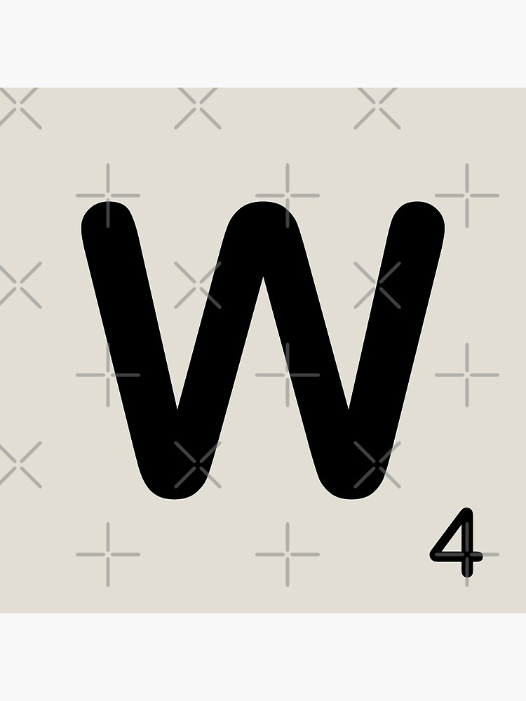 Lámina fotográfica «Letra del alfabeto de Scrabble simple - W» de ...