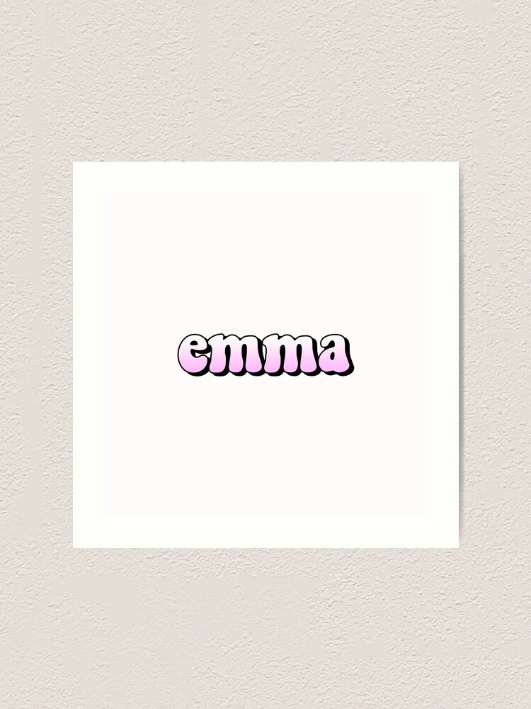 "aesthetic pastel pink gradient emma name" Art Print for Sale by ...
