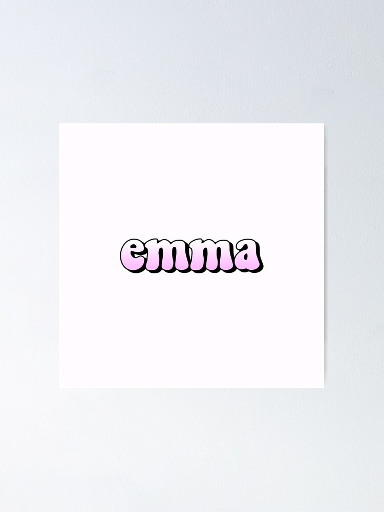 "aesthetic pastel pink gradient emma name" Poster by STAR10008 | Redbubble