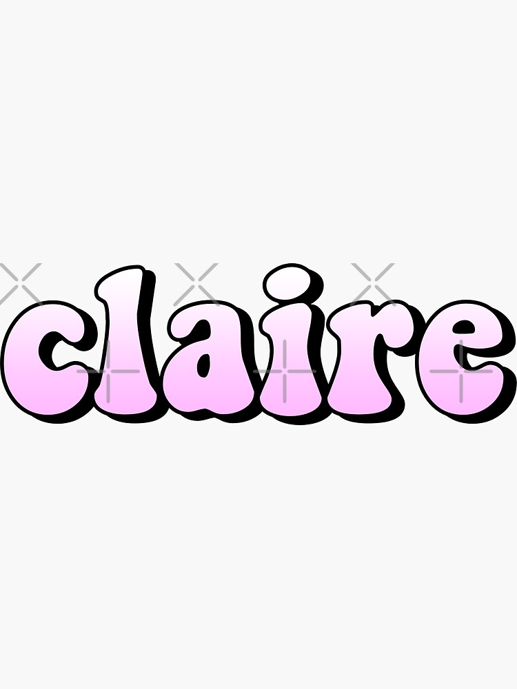 "aesthetic pastel pink gradient claire name" Sticker for Sale by ...