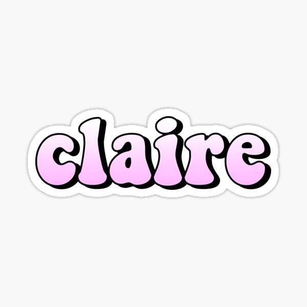 "aesthetic pastel pink gradient claire name" Sticker for Sale by ...