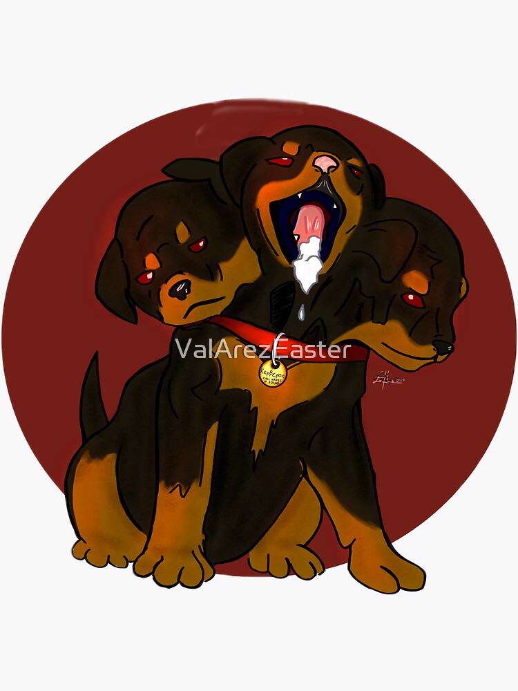 "PUPPY CERBERUS " Sticker for Sale by ValArezEaster | Redbubble