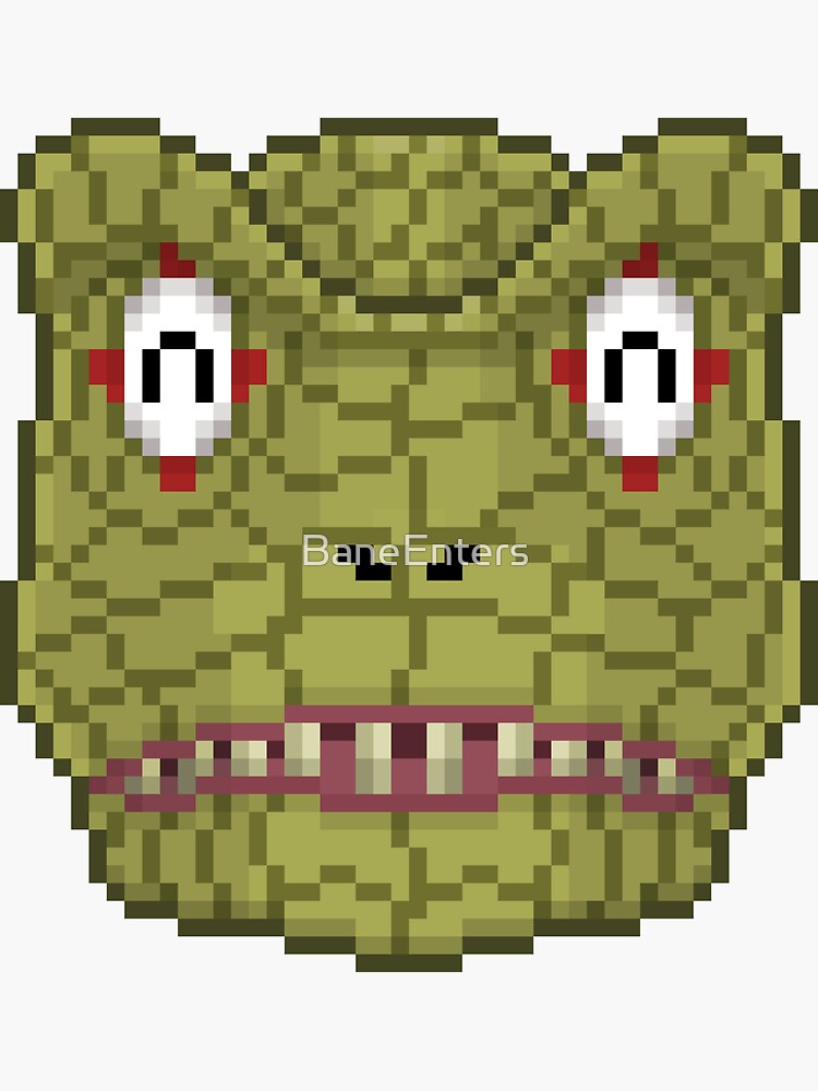 "Kaiman Happy Pixelart" Sticker for Sale by BaneEnters | Redbubble