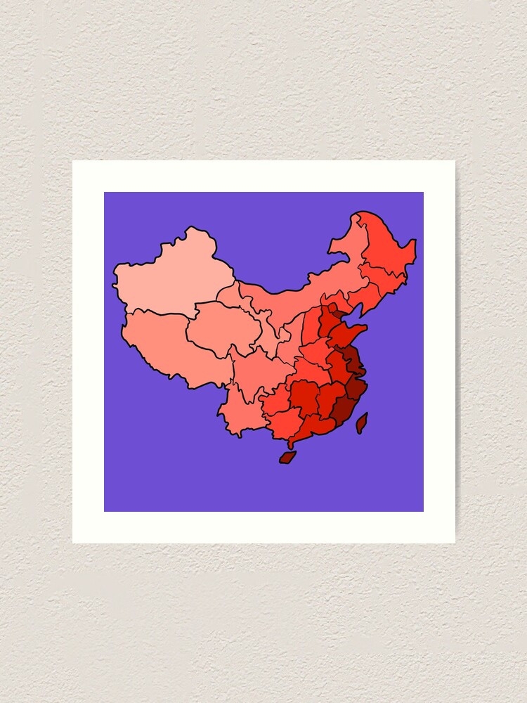 "Map of China " Art Print by SturgesC | Redbubble