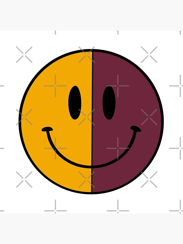 "Maroon and Gold | Happy Face | " Poster for Sale by HappyFaceCo ...