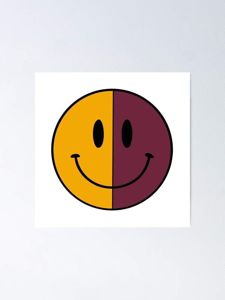 "Maroon and Gold | Happy Face | " Poster for Sale by HappyFaceCo ...