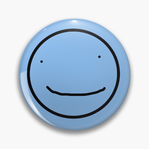 "dream smile face blue" Pin for Sale by PiranDrake | Redbubble