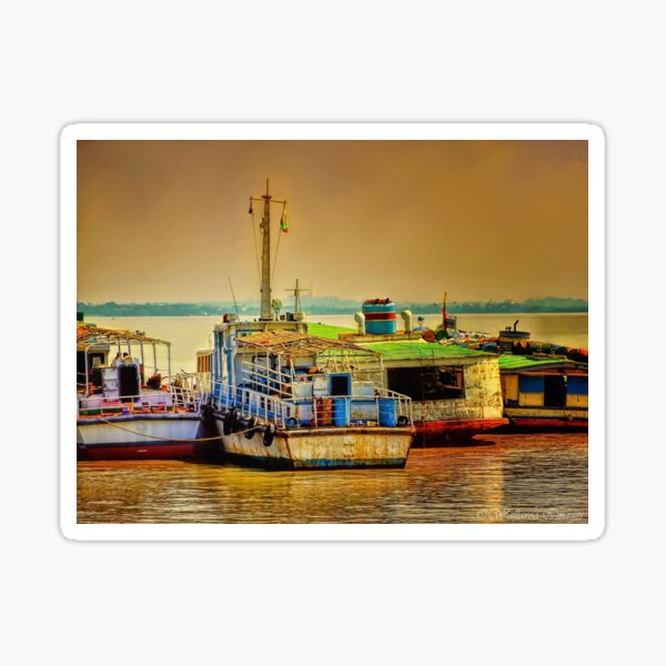 "Yangon Harbour 2" Sticker for Sale by wallarooimages | Redbubble