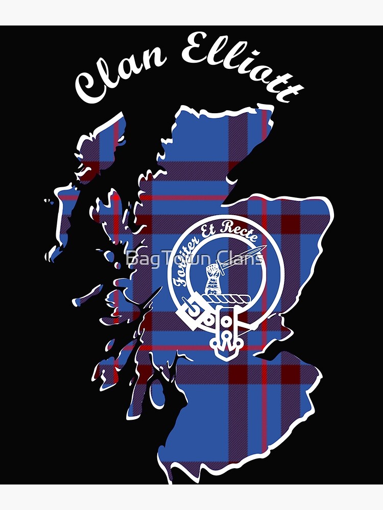 "Clan Elliott Scotland Map Crest" Art Print by ljrigby | Redbubble