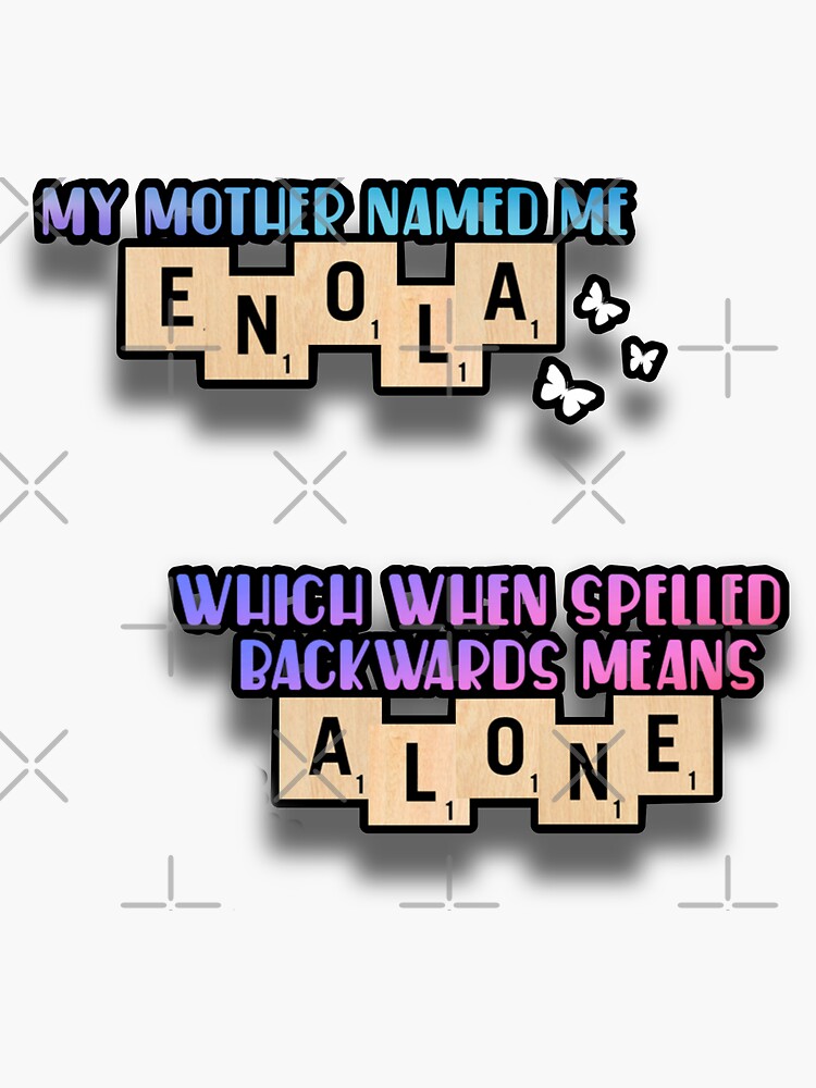 "Enola alone " Sticker for Sale by Impressions94 | Redbubble