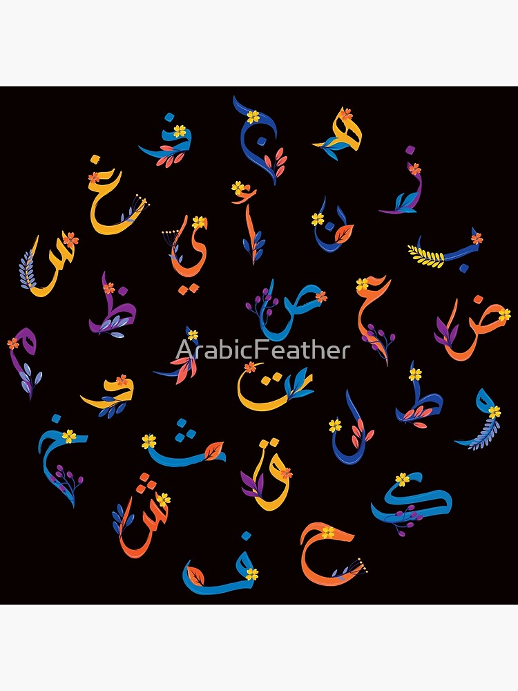 "alphabet circle arabic letters " Poster by ArabicFeather | Redbubble