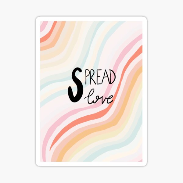 "Spread love" Sticker for Sale by Doodles-by-Bean | Redbubble
