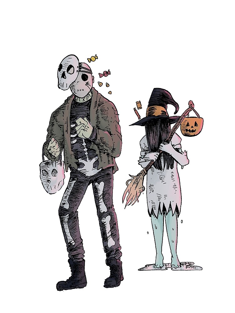 "Jason and Sadako Trick or Treating " Greeting Card for Sale by ...