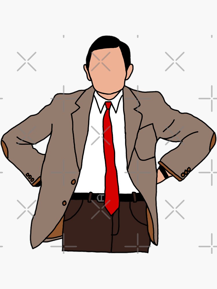 "Mr Bean" Sticker for Sale by RyallDesign | Redbubble
