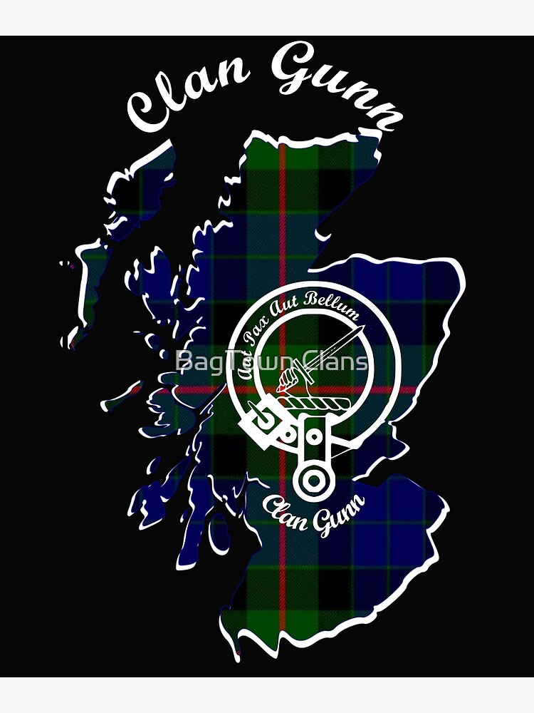 "Clan Gunn Scotland Map Crest" Metal Print for Sale by ljrigby | Redbubble