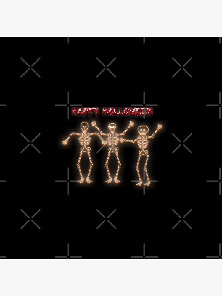 "scary skeleton red neon gothic Halloween" Poster for Sale by mr ...