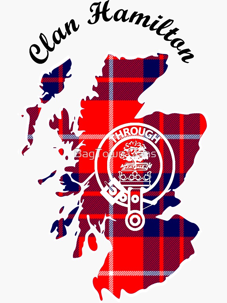 "Clan Hamilton Scotland Map Crest" Sticker for Sale by ljrigby | Redbubble