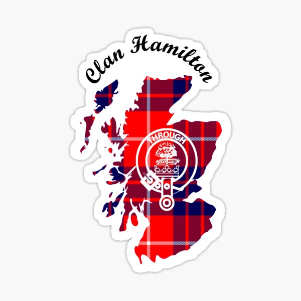 "Clan Hamilton Scotland Map Crest" Sticker for Sale by ljrigby | Redbubble
