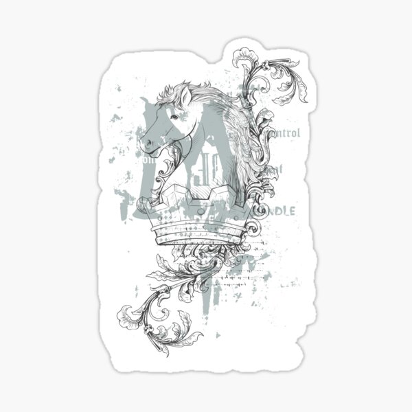 "STEED AND CROWN" Sticker for Sale by thegockster1981 | Redbubble