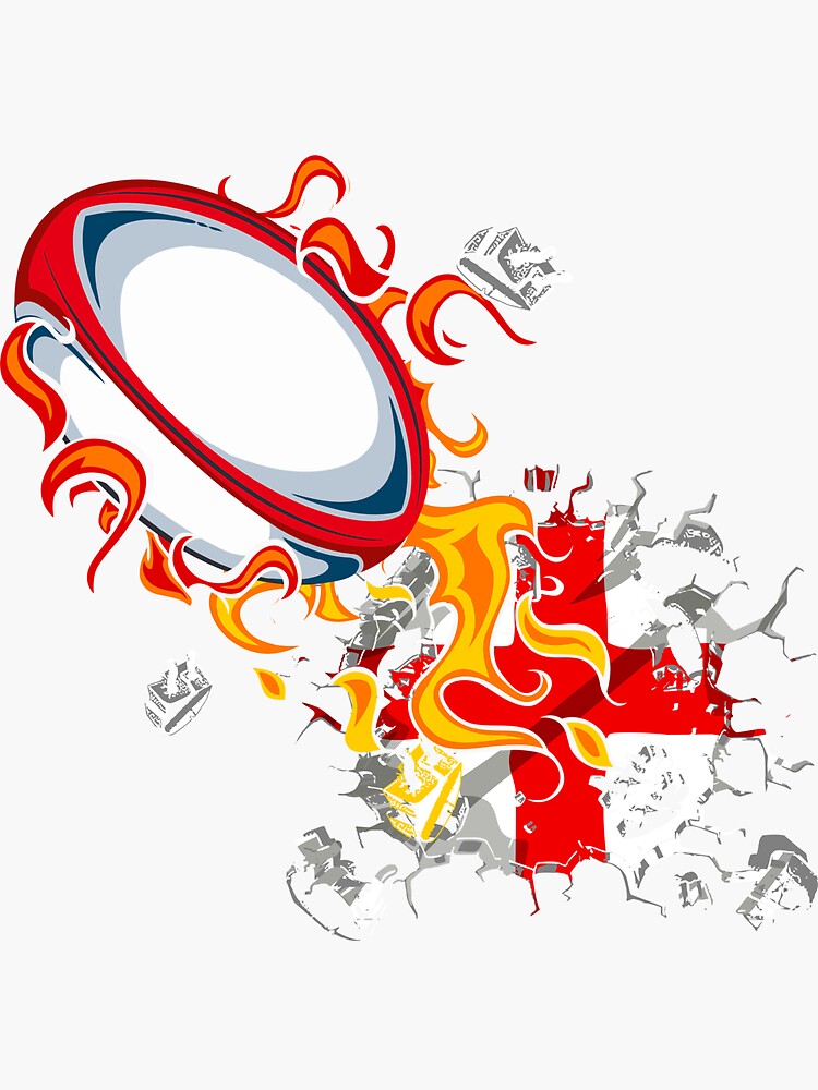"England Rugby" Sticker for Sale by soufyane | Redbubble