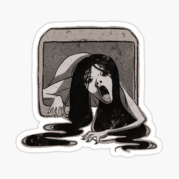 "The Grudge " Sticker for Sale by Littlebadwren | Redbubble