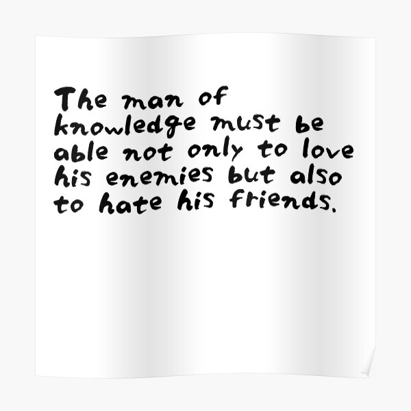 "Friedrich Nietzsche: The man of knowledge" Poster by swiftyrap | Redbubble