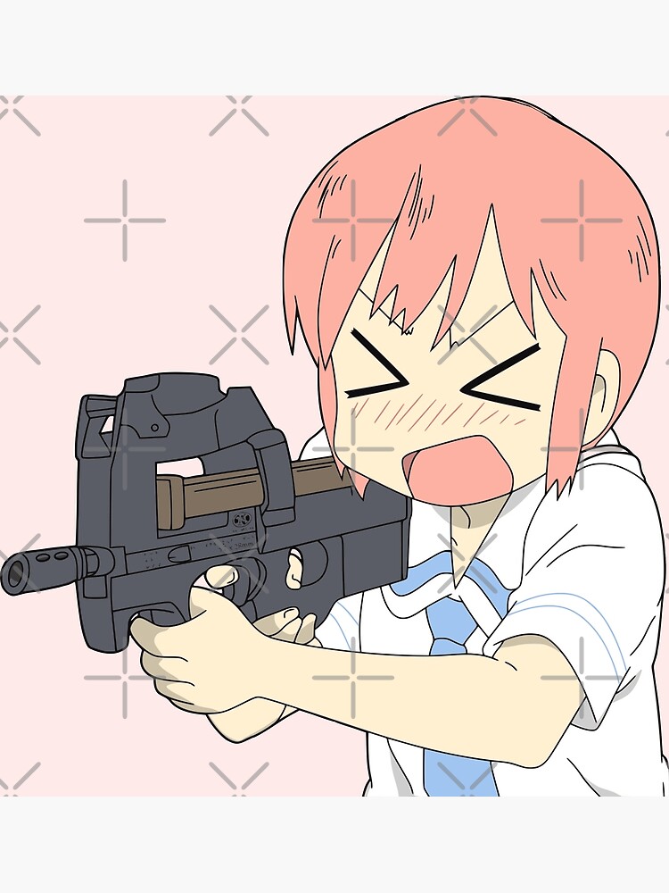 "Nichijou | Tachibana Misato (Tsundere with Gun)" Art Print by ...