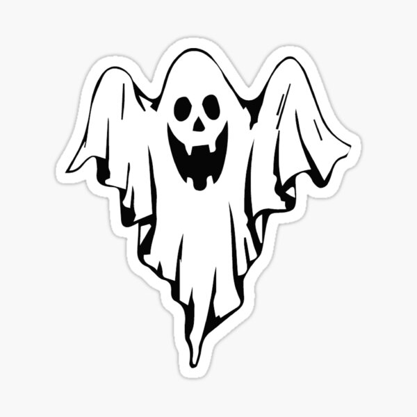 "Happy Ghost " Sticker by ismailb02 | Redbubble