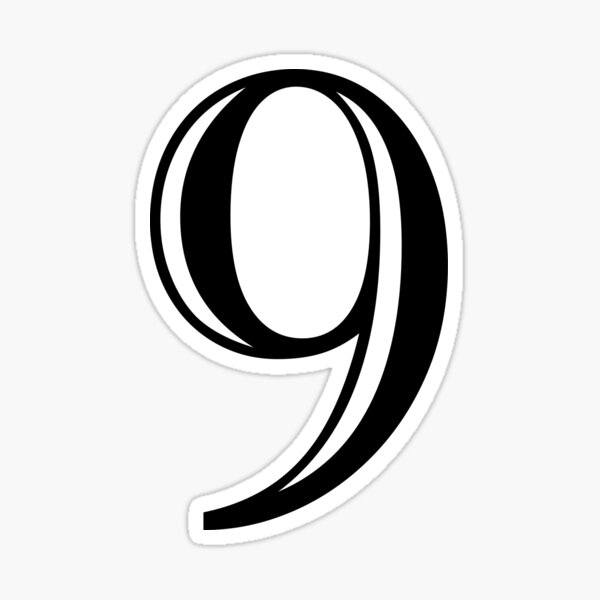 "Bold Style Number - 9" Sticker for Sale by redparrotdesign | Redbubble
