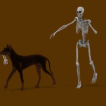 "Doberman And Skeleton" Sticker for Sale by Mythos57 | Redbubble