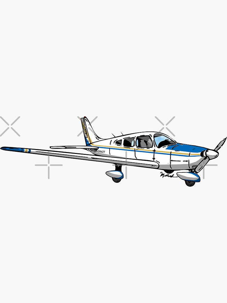 "Piper Archer II N28627" Sticker for Sale by Statepallets | Redbubble