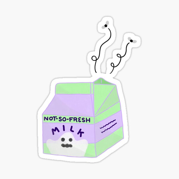 "Not-So-Fresh Milk" Sticker by JennieMahoney | Redbubble