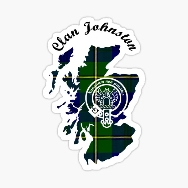 "Clan Johnston Scotland Map Crest" Sticker for Sale by ljrigby | Redbubble