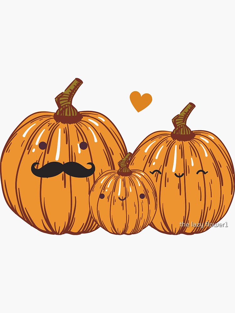 "Happy PUMPKIN FAMILY | Cute Halloween Family" Sticker for Sale by ...