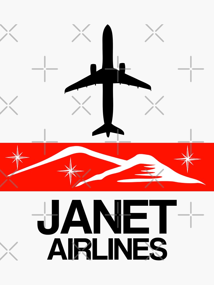 "Janet Airlines Swag" Sticker for Sale by TheDadBodMods | Redbubble