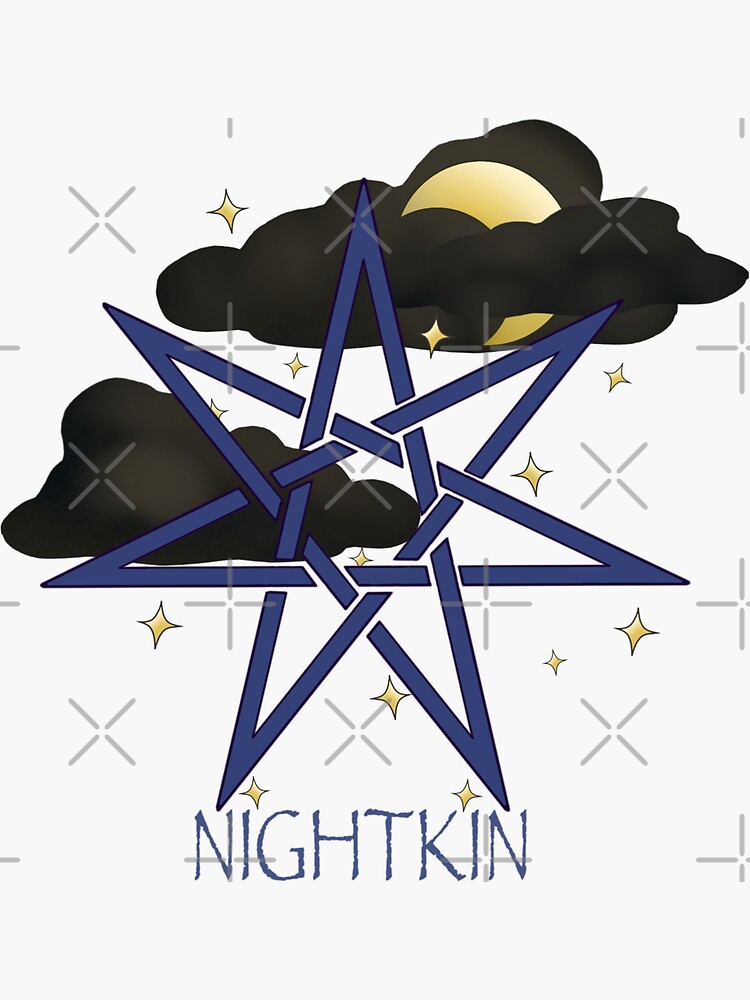 Nightkin” otherkin symbol art, no background" Sticker for Sale by ...